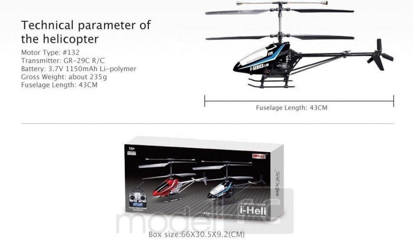 RC vrtuľník MJX F29 / F629